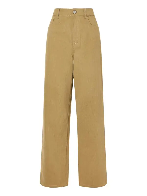 RÓHE High-rise Wide-leg Jeans - Beige