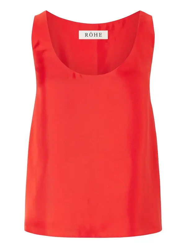 RÓHE Silk-satin Tank - Red