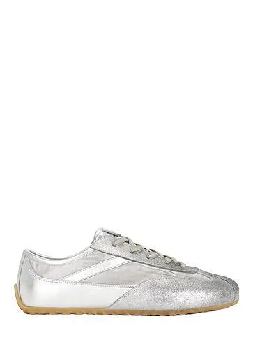 Alexander McQueen Metallic Boxe Sneakers - Silver