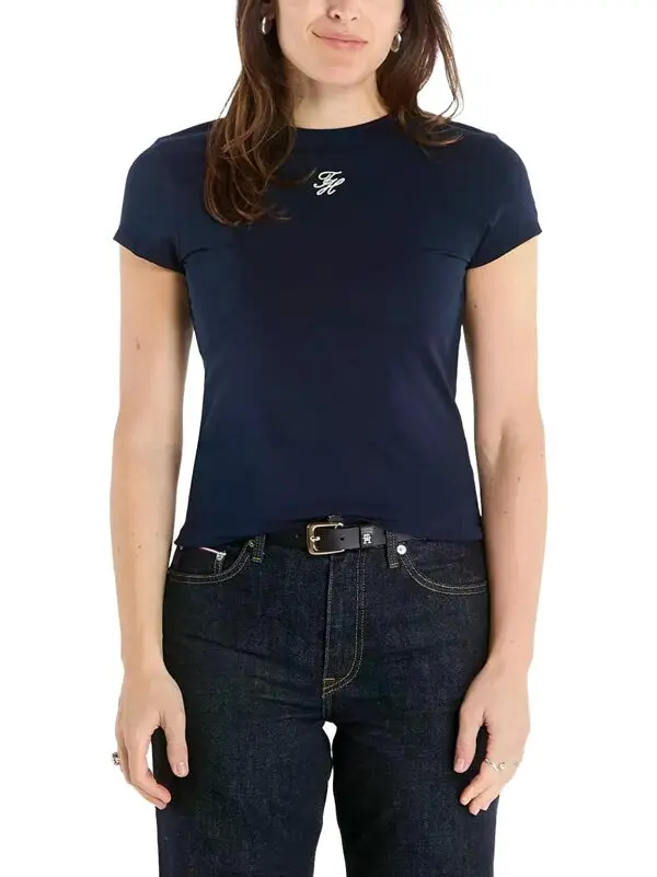 Tommy Hilfiger Logo-embroidered T-shirt - Blue