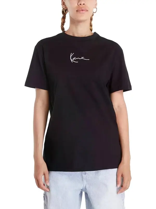 KARL KANI Logo-embroidered T-shirt - Black