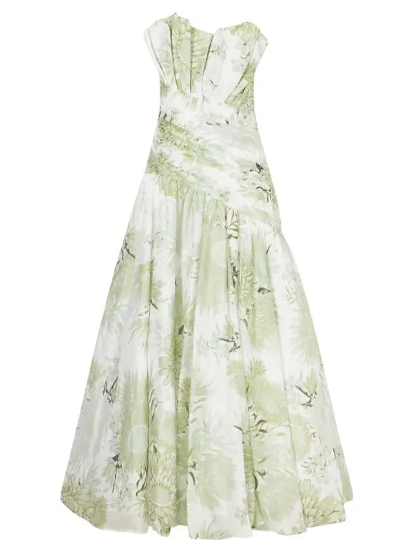 Aje Reflector Organza Gown - Green