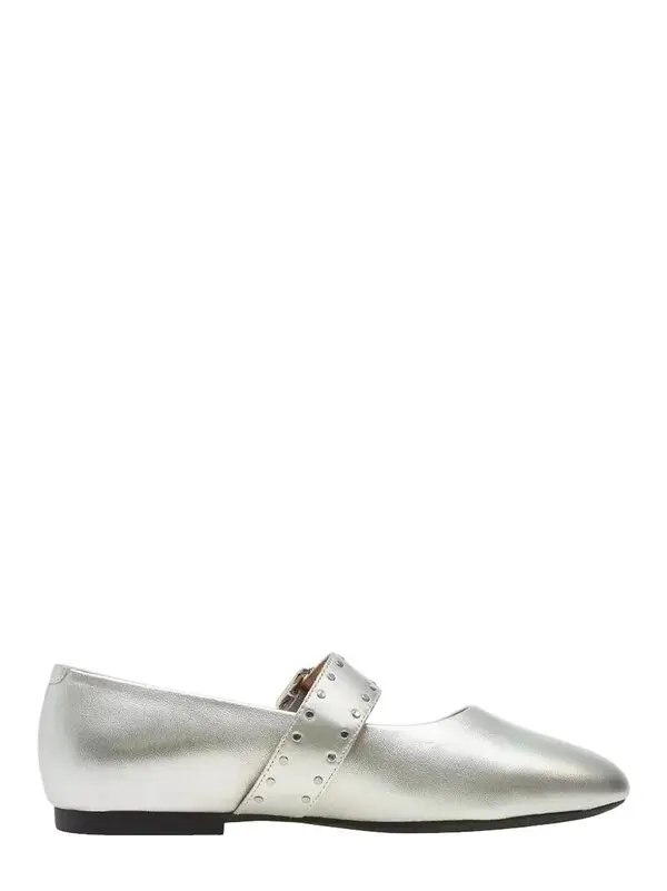 Geox Palmaria Studded Ballet Flats - Silver