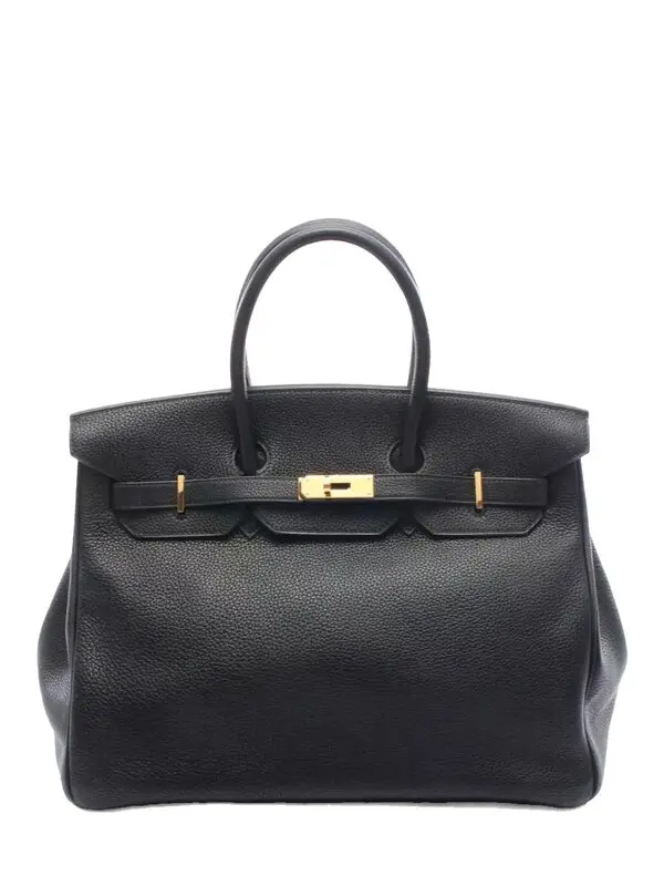 Hermès 2004 Togo Birkin Retourne 35 Handbag - Black