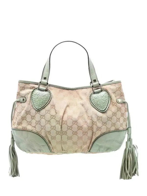 Gucci Small Gg Canvas Tribeca Tote Bag - Green