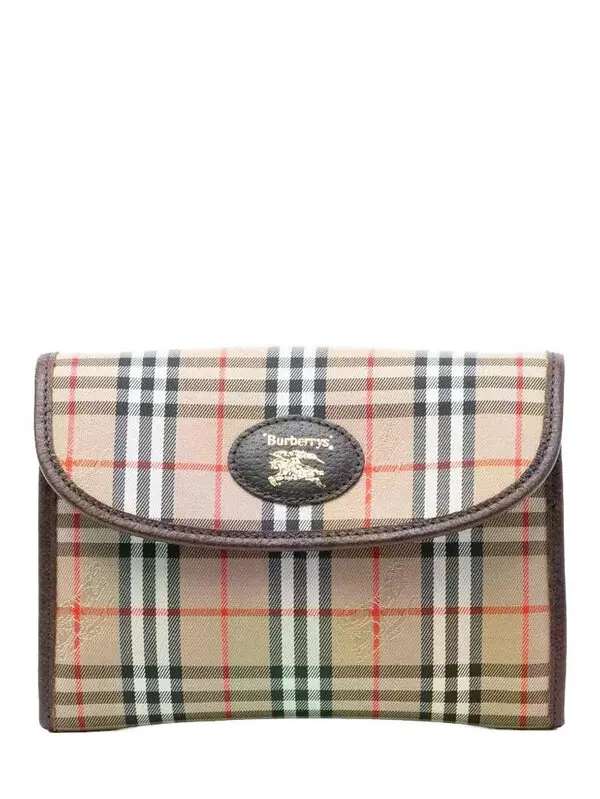 Burberry Haymarket Check Canvas Clutch - Neutrals