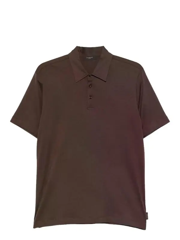 ZANONE Short-sleeve Polo Shirt - Brown