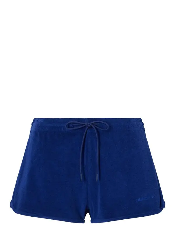 Hunza G Cotton-terry Shorts - Blue