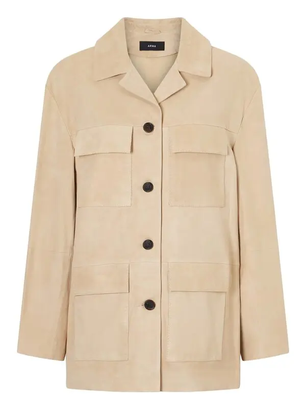 ARMA Sendy Suede Jacket - Neutrals