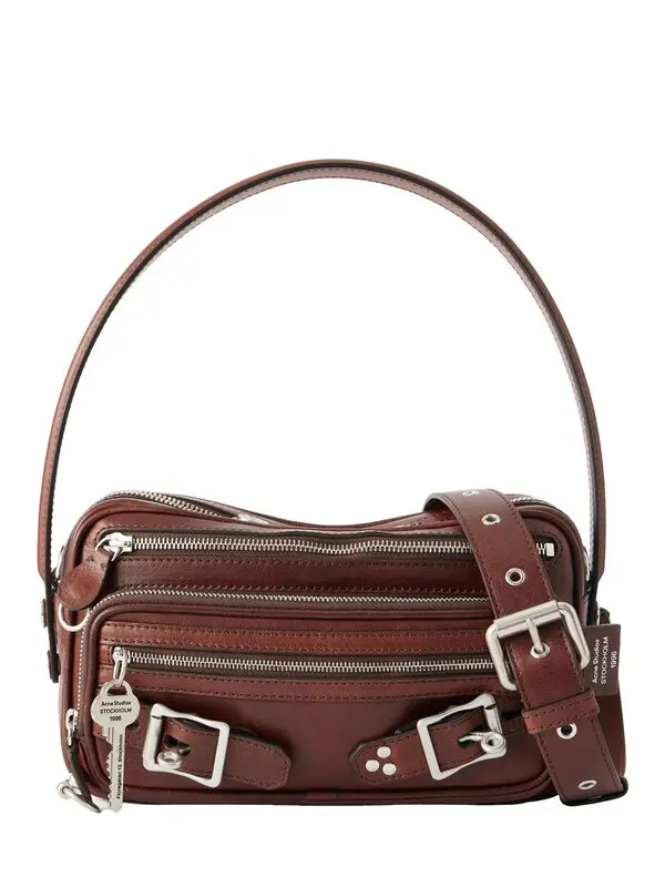 Acne Studios Camero Party Leather Shoulder Bag - Brown