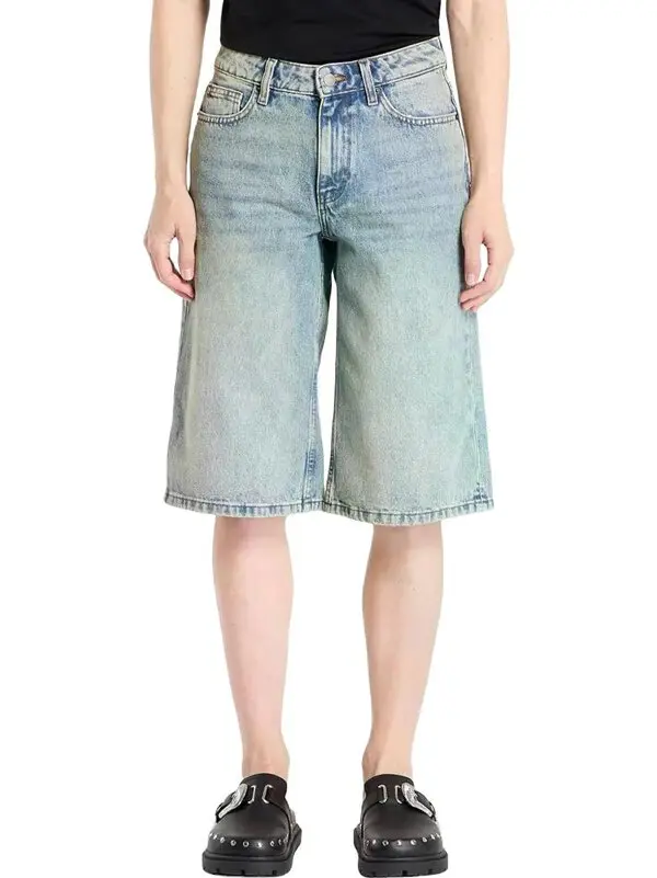 Guess Knee-length Denim Shorts - Blue