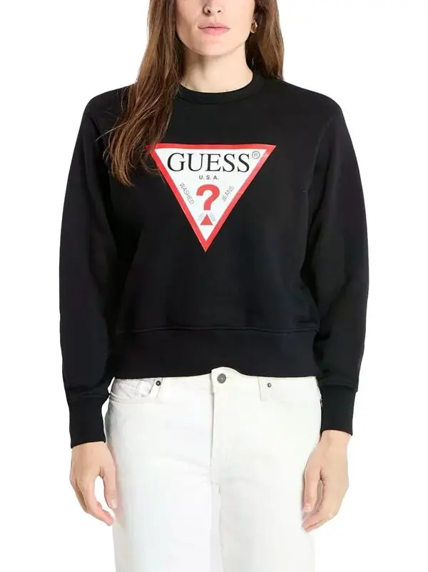 Guess Logo-print Pullover - Black