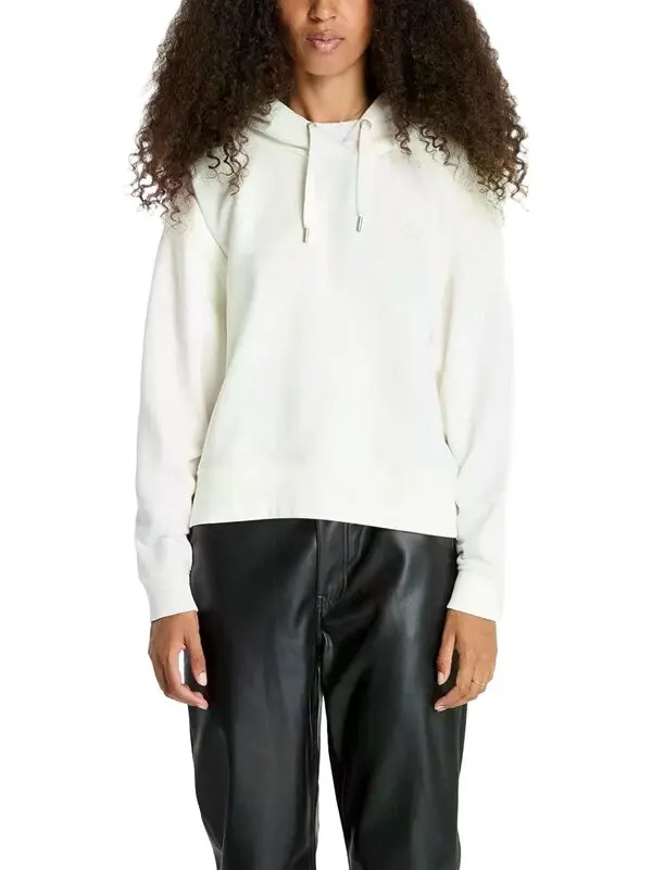 LEEM Logo-embroidered Drawstring Hoodie - Neutrals