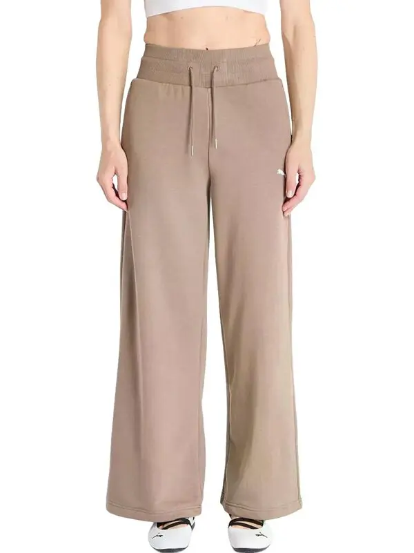 PUMA Logo-print Drawstring Track Pants - Neutrals