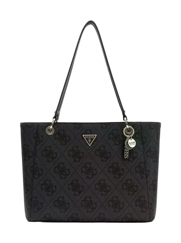 Guess Noelle Monogram-print Tote Bag - Black
