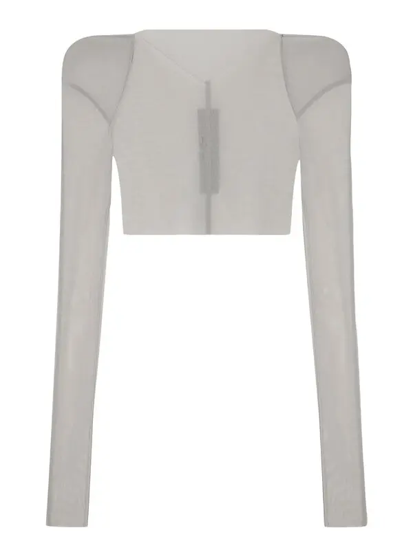 Rick Owens Helm Stretch-mesh Blouse - Neutrals