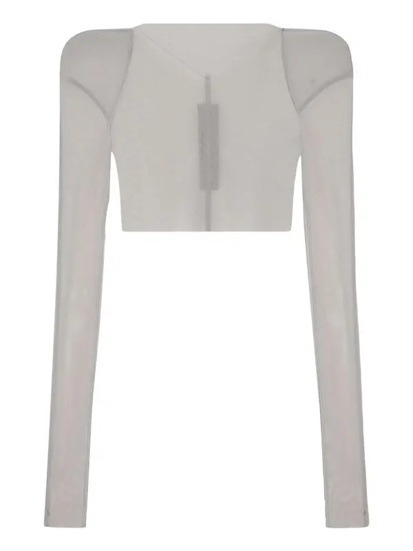 Rick Owens Helm Stretch-mesh Blouse - Off-white