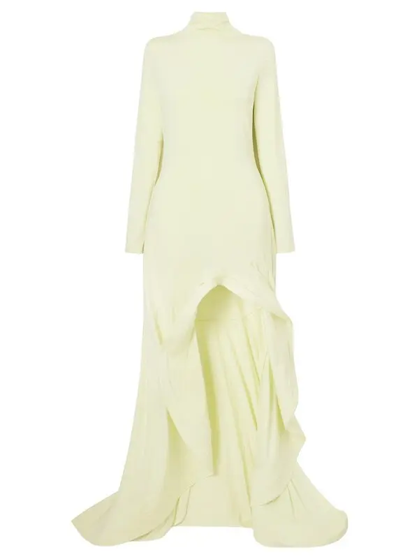 Stella McCartney Asymmetric Crepe Jersey Dress - Yellow