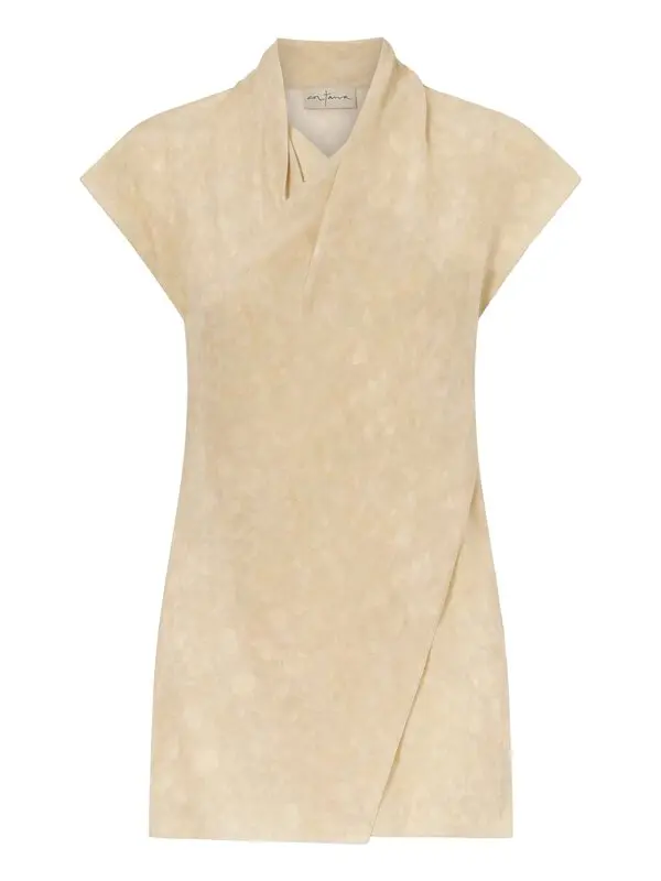 CORTANA Cassiopea Silk-crepe Blouse - Beige