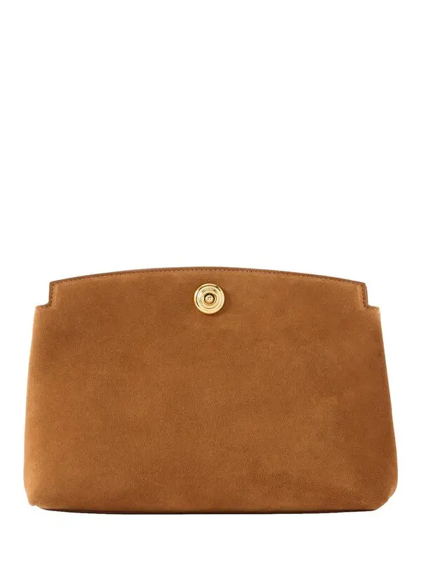 LIFFNER Pushlock Suede Pouch - Brown