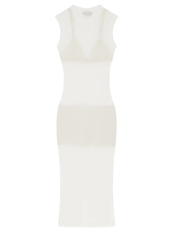 Stella McCartney Crocheted Cotton Midi Dress - White