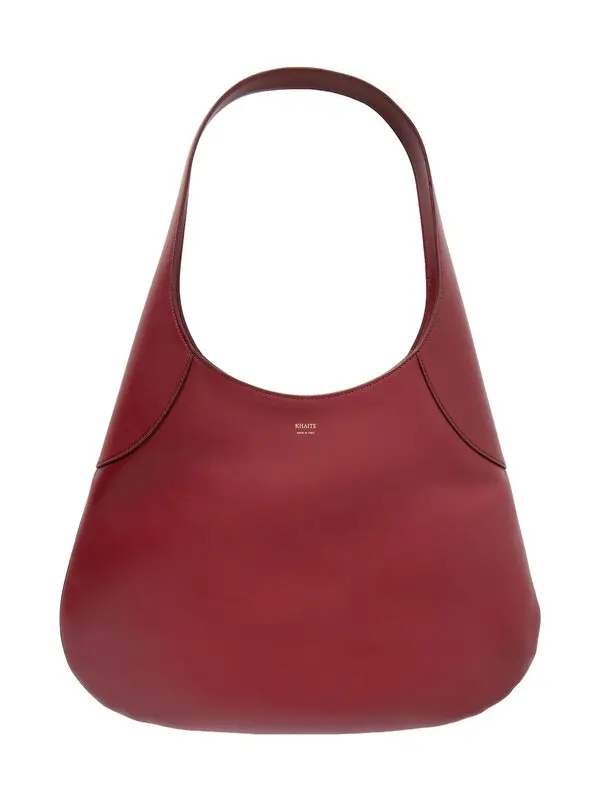 Khaite Joan Large Leather Tote - Burgundy