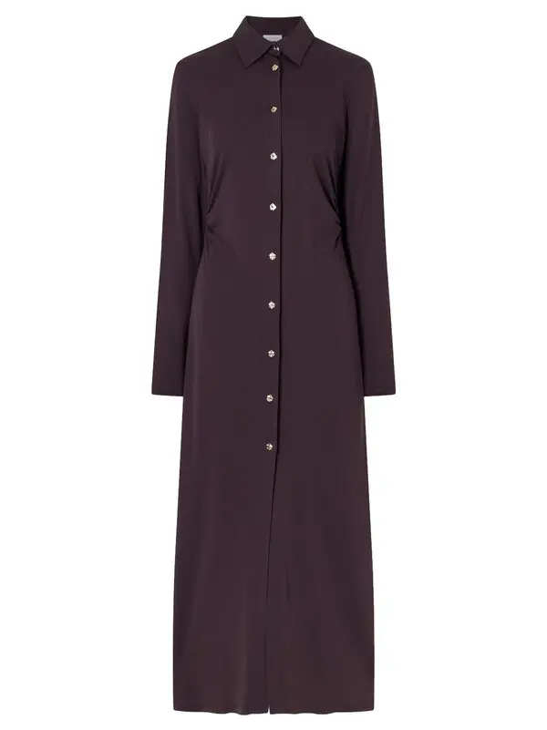 VIOLANTE NESSI Deanna Jersey Midi Dress - Brown