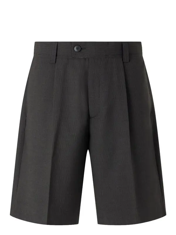 MFPEN Straight-leg Wool Shorts - Black