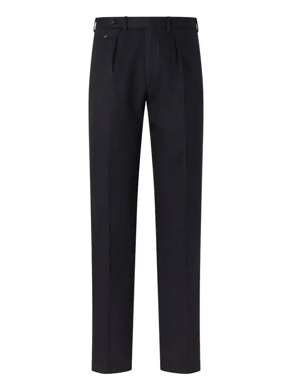 J. MUESER Waverly Straight-leg Suit Trousers - Black