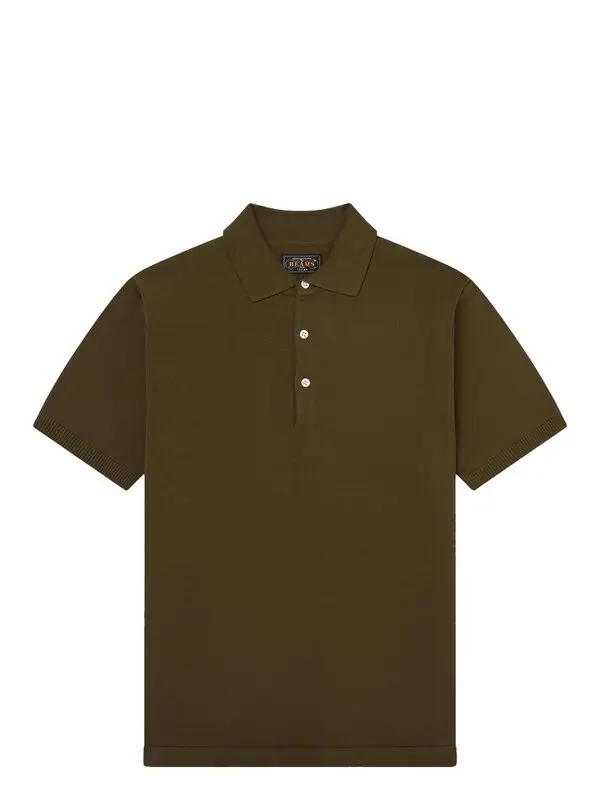 BEAMS Cotton Polo Shirt - Green