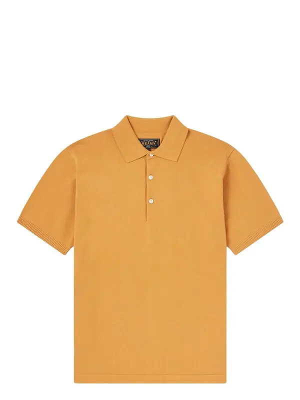 BEAMS Cotton Polo Shirt - Orange