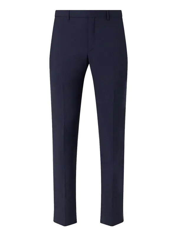 Brioni Trevi Pleated Wool-mohair Blend Trousers - Blue