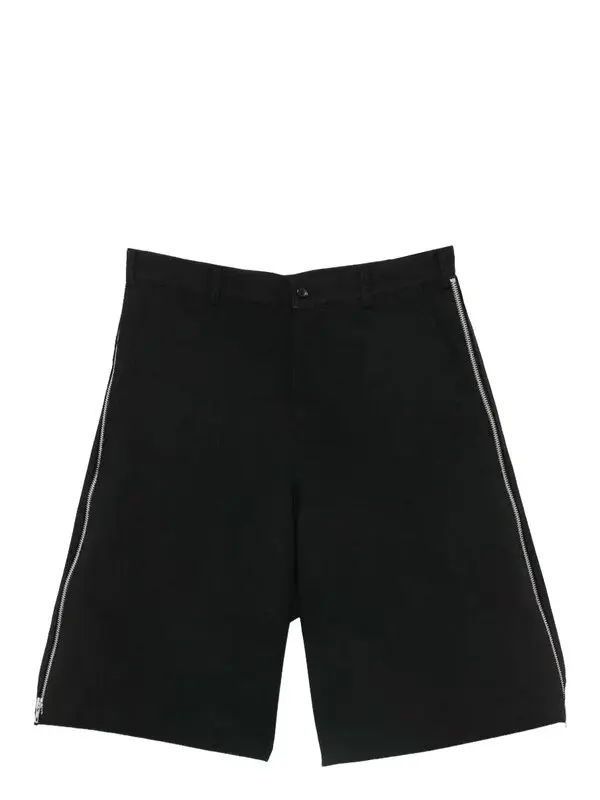 Comme Des Garçons Side-zip Bermuda Shorts - Black