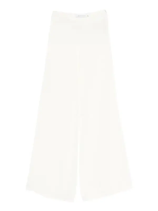 SIMONA CORSELLINI Zip-fastening Palazzo Pants - Neutrals