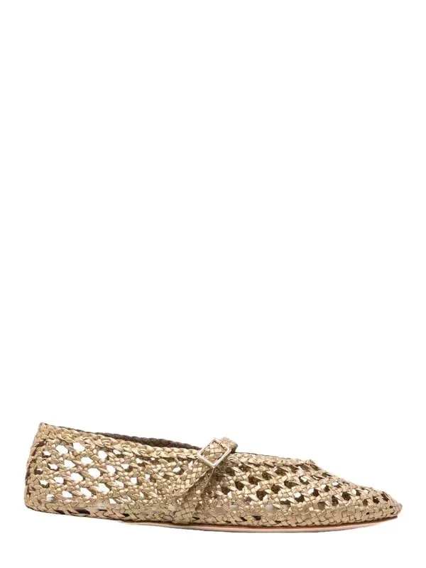 FABIO RUSCONI Almond-toe Ballet Flats - Gold