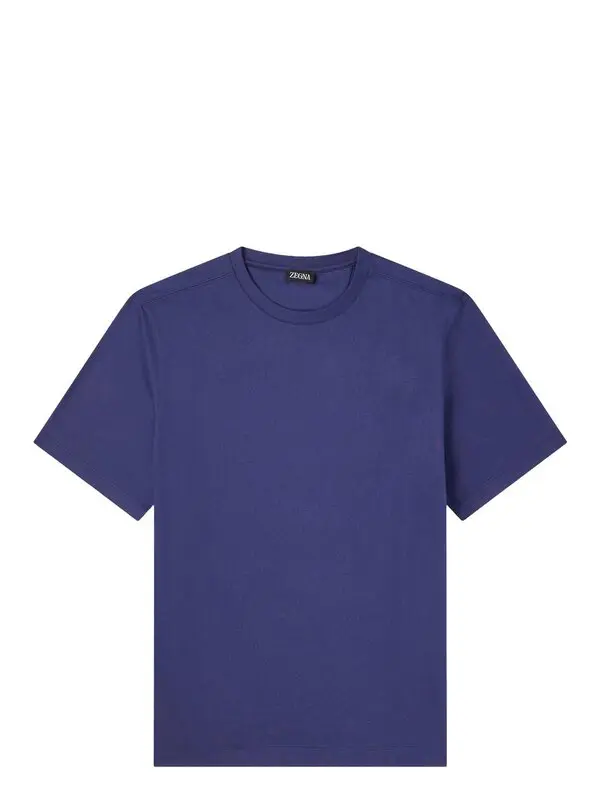 Zegna Cotton-jersey T-shirt - Blue