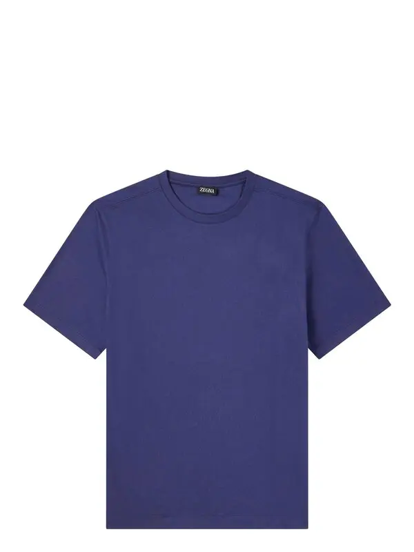 Zegna Cotton-jersey T-shirt - Navy