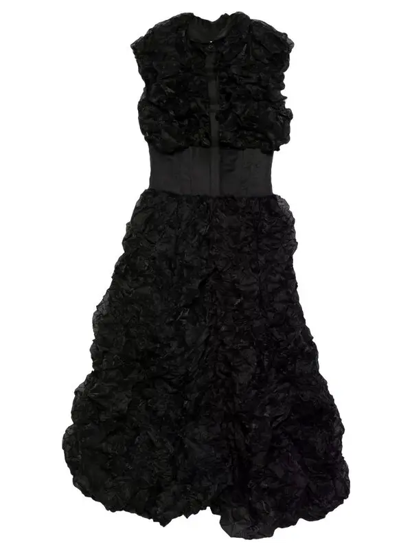 Viktor & Rolf Crinkle Maxi Dress - Black