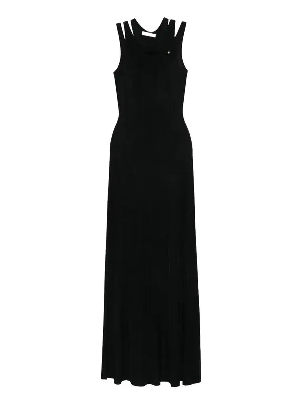 Viktor & Rolf Ribbed Knit Layered Dress - Black