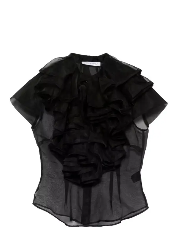 Viktor & Rolf Jabot-detail Ruffled Blouse - Black