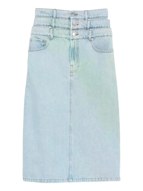 Viktor & Rolf Triple Layer Denim Skirt - Blue