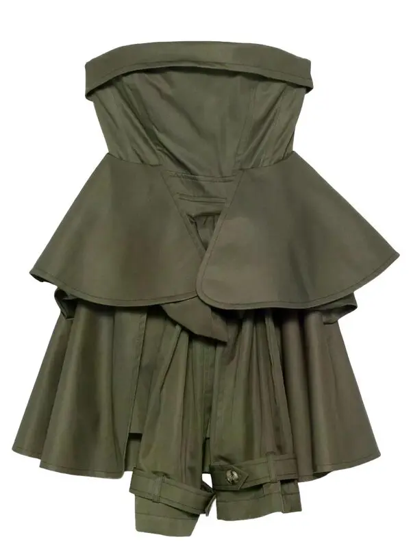 Viktor & Rolf Bow Drape Mini Dress - Green