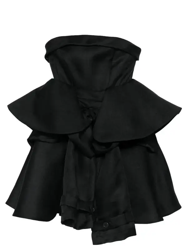 Viktor & Rolf Bow Drape Mini Dress - Black