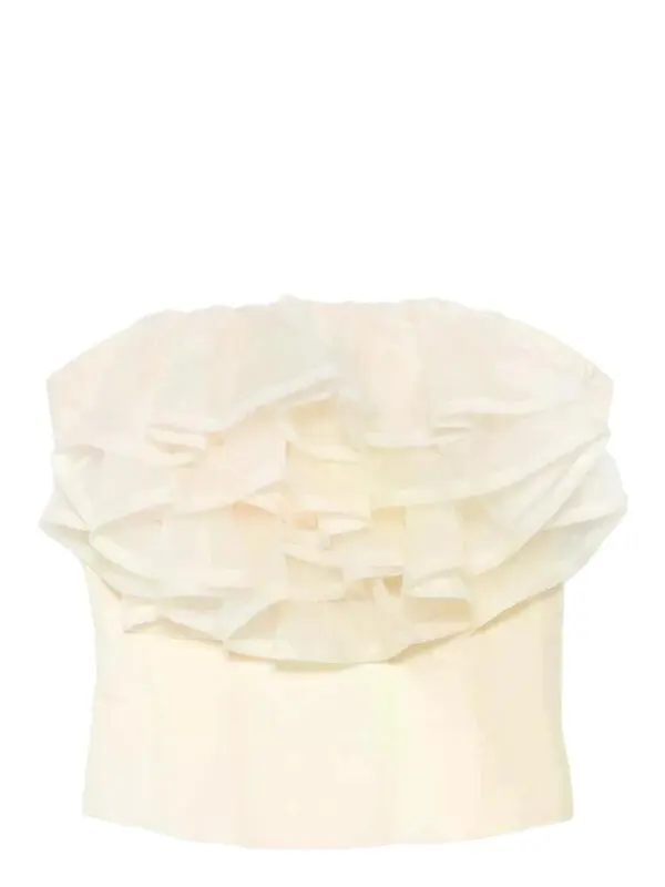 Viktor & Rolf Ruffled Corset Top - Neutrals