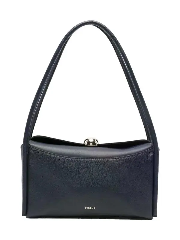 Furla Medium Nicole Pebbled-leather Boston Bag - Blue