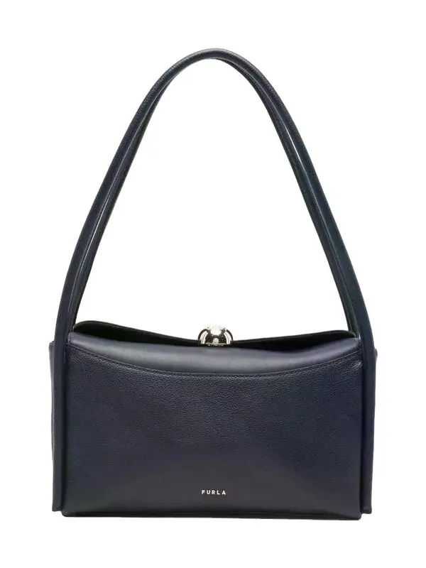 Furla Medium Nicole Pebbled-leather Boston Bag - Blue
