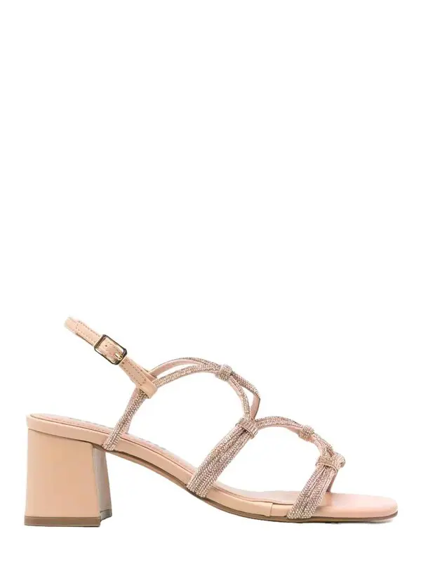 BIBI LOU Quail Crystal-embellished Caged Sandals - Neutrals