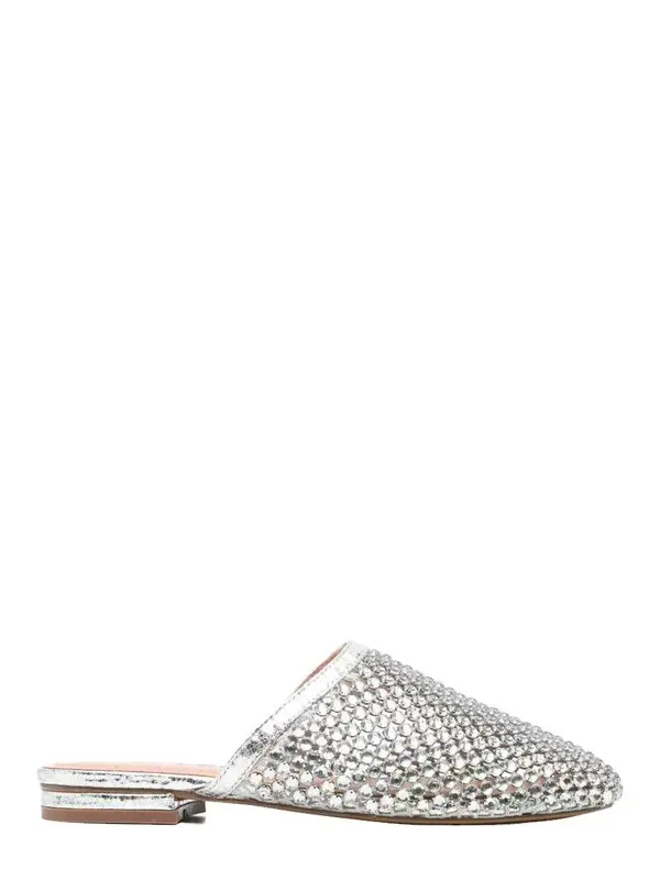 BIBI LOU Jay Crystal-embellished Mesh Mules - Silver