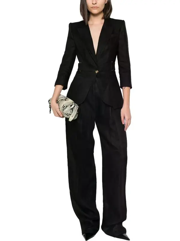 Elisabetta Franchi Peak-lapel Blazer - Black