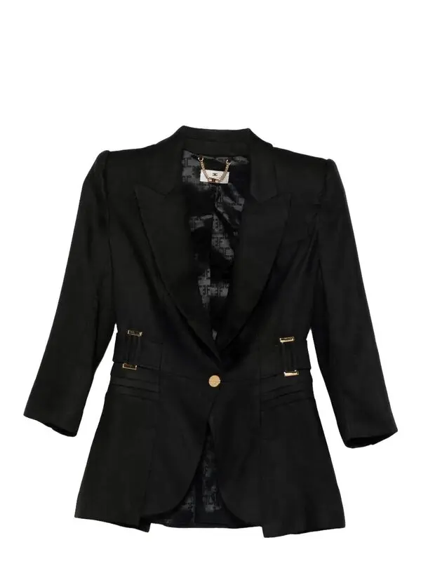 Elisabetta Franchi Peak-lapel Blazer - Black